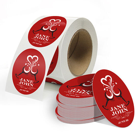 Personalized Small Oval Stickers Oval Stickers Custom Sticker